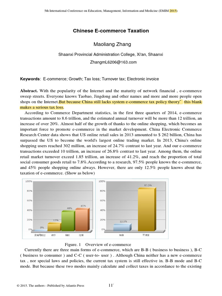 Chinese E-commerce Taxation Challenges | PDF | Taxes | E Commerce