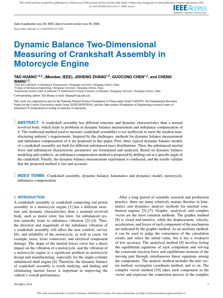 Dynamic Balance in Motorcycle Engines | PDF | Force | Kinematics