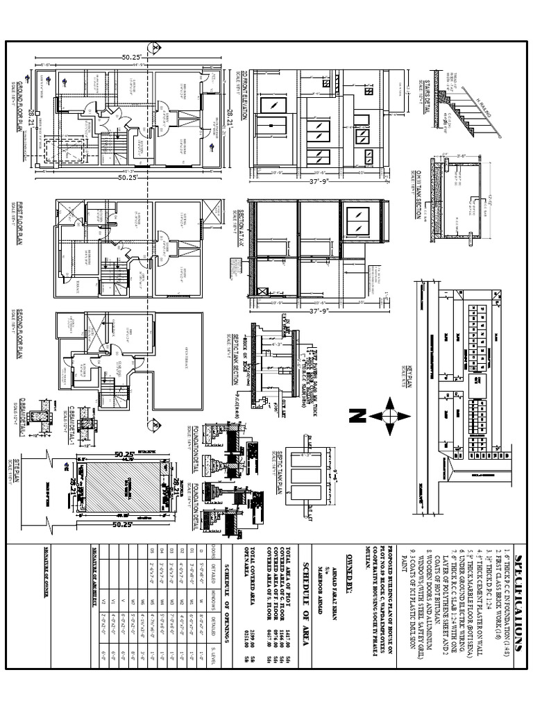 Proposed House Building Plan Details | PDF | Civil Engineering | Building