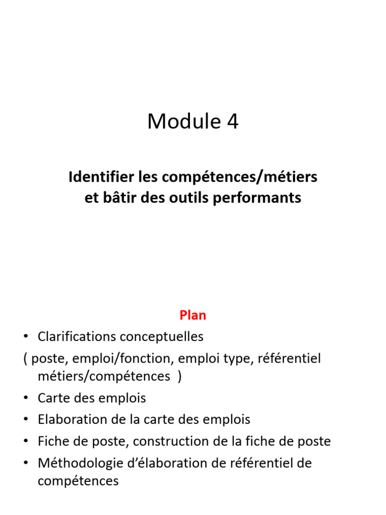 Élaboration de fiches de poste type | PDF | Recrutement