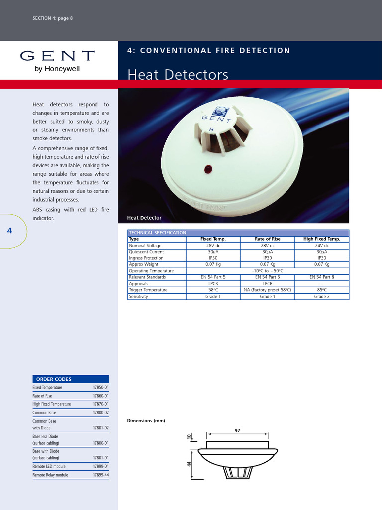 Conventional Heat Detector (17850-01) | PDF | Diode | Electromagnetism