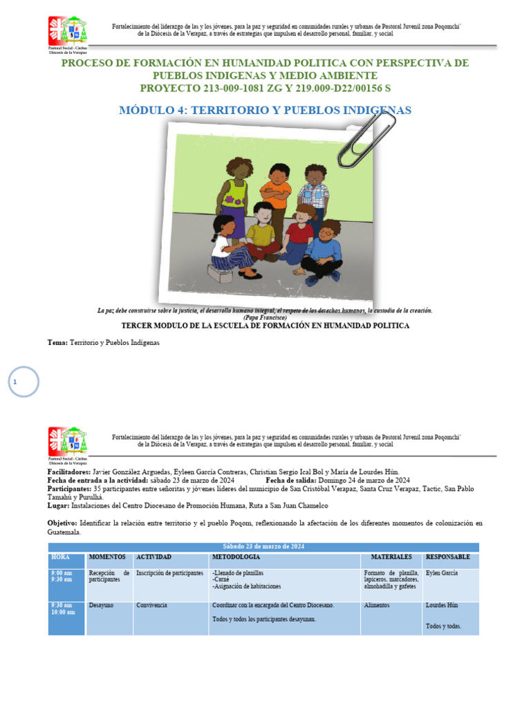 Guía Metodologica MÓDULO IV TERRITORIO Y PUEBLOS INDIGENAS | PDF