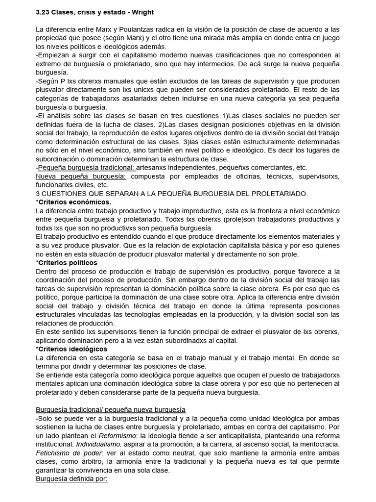 Análisis de Clases: Marx vs. Poulantzas | PDF | Violencia | Antonio Gramsci