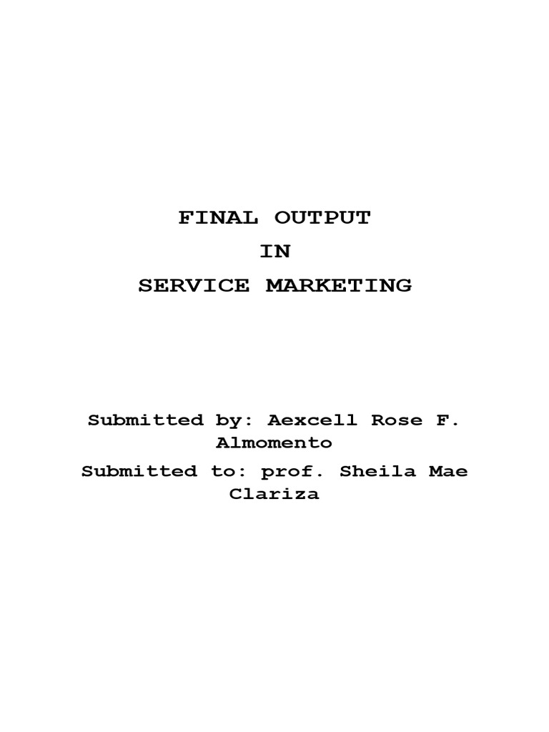 Final Output | PDF | Franchising | Advertising