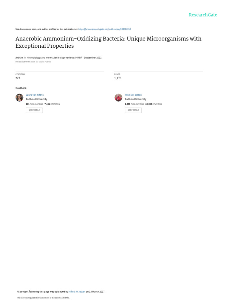 Ladderane Lipid Synthesis in Anammoxosomes | PDF | Cell Membrane | Cell ...