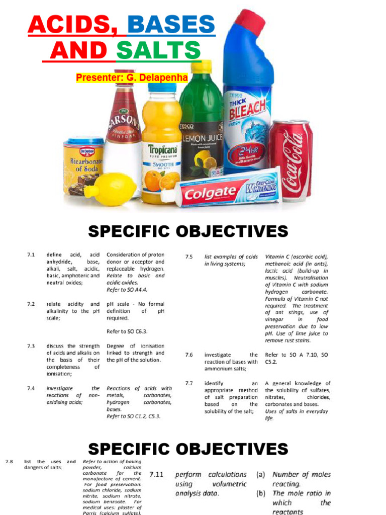 Acid Bases and Salts.pptx | PDF | Acid | Salt (Chemistry)