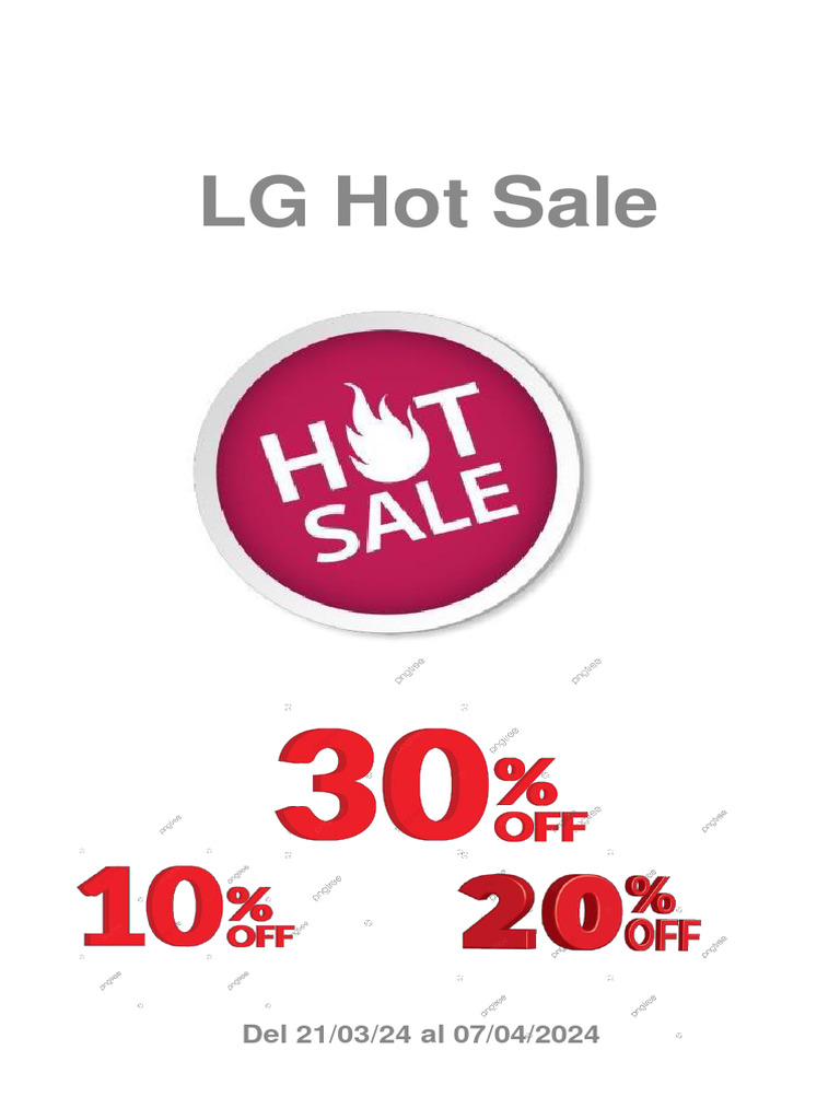 Hot Sale LG: Descuentos y Beneficios 2024 | PDF | Medios de ...