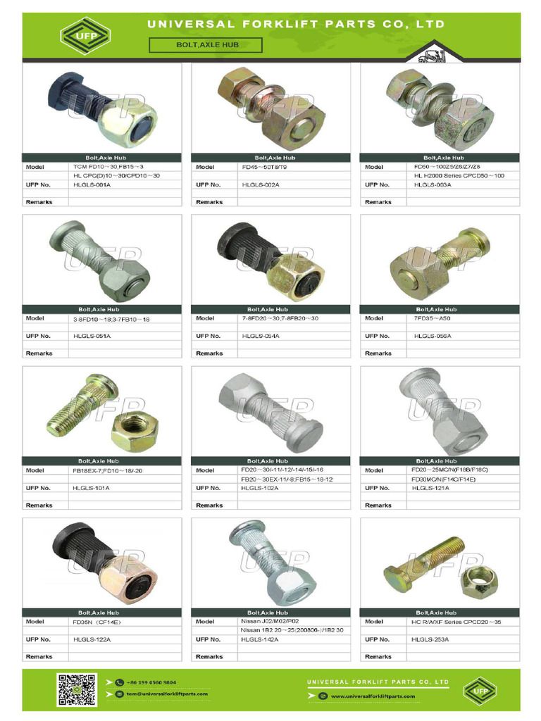 Bolt, Axle Hub | PDF
