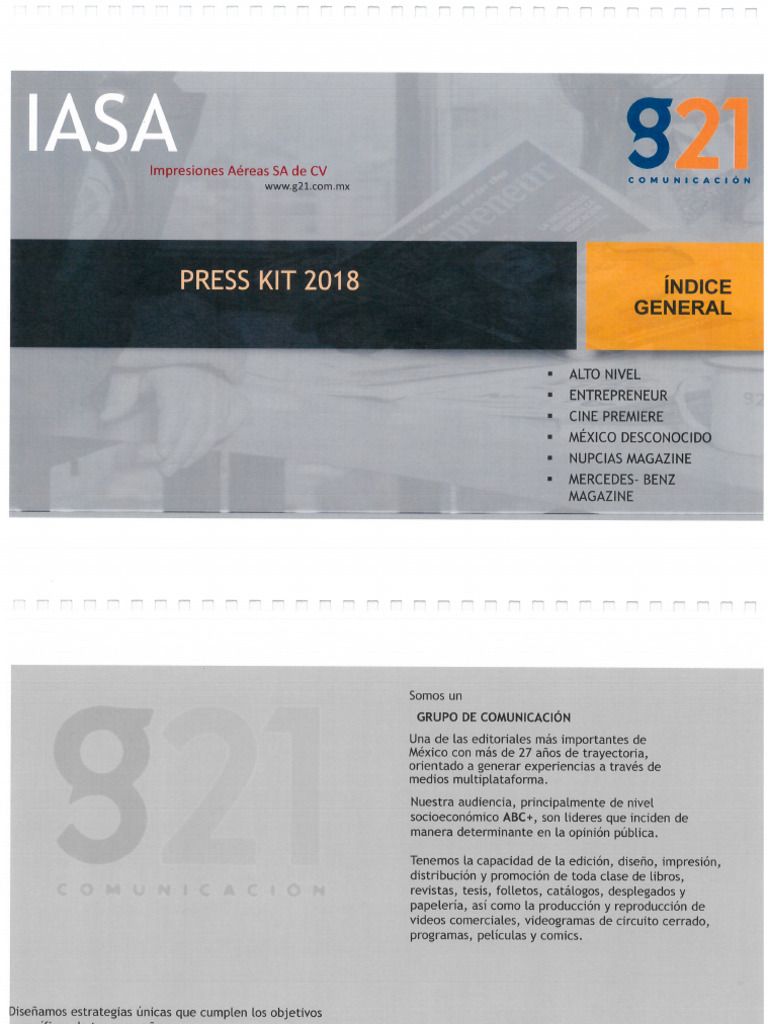 Media Kit G21 Alto Nivel | PDF