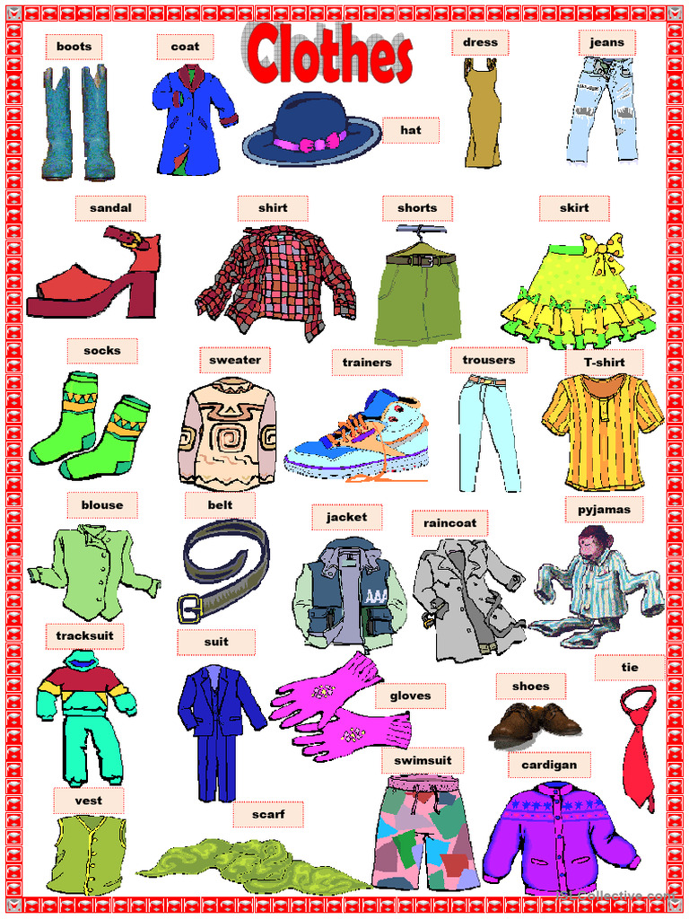 Clothes Pictionary | PDF