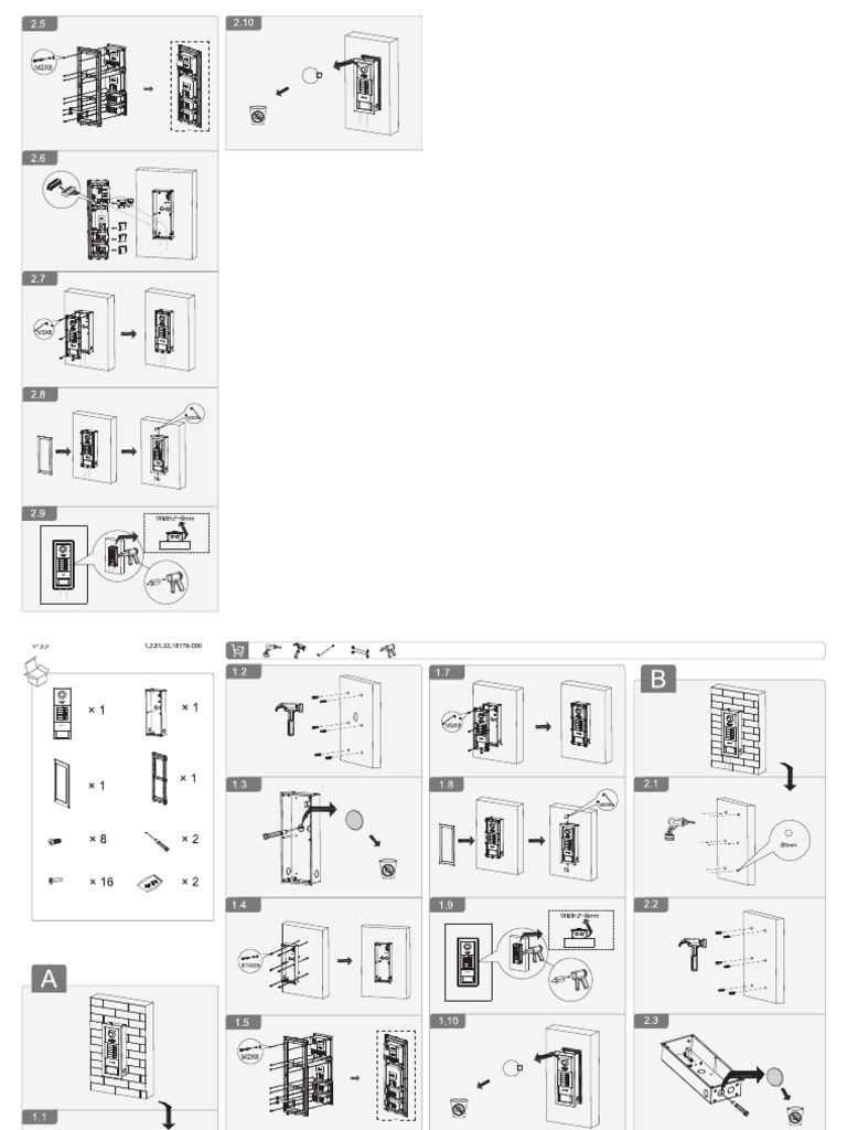 Modular Door Station (3 Modules) Installation Guide V1.0.0 | PDF