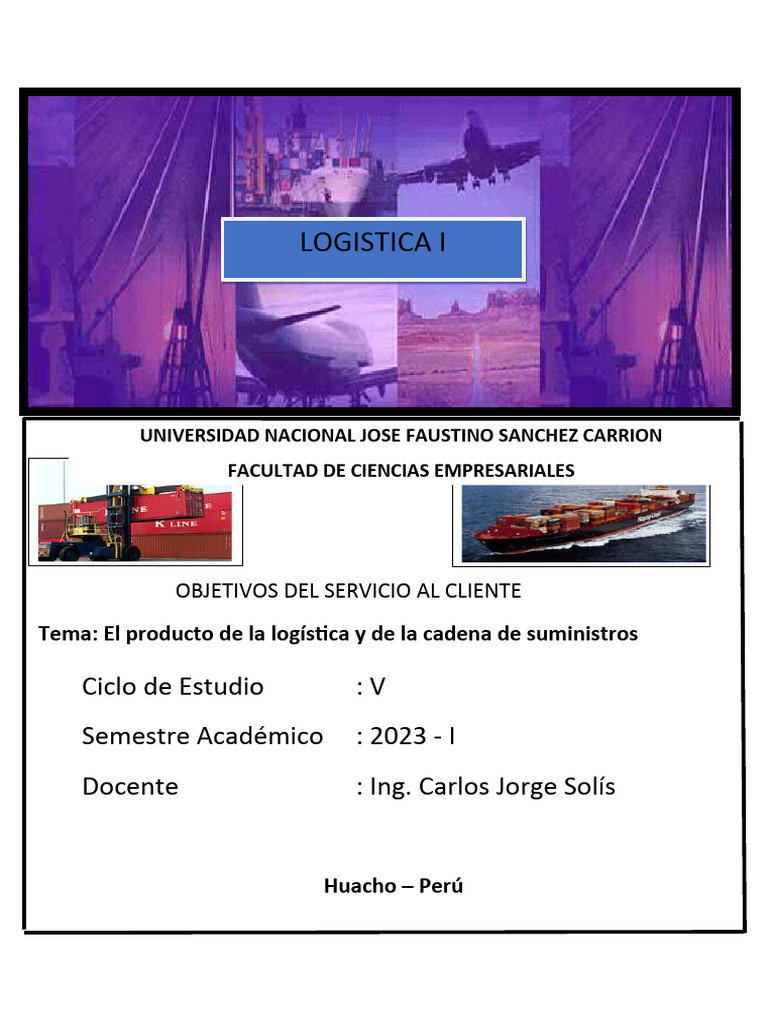 SEPARATA Nº 3 El Producto de La Logística y de La Cadena de Suministros | PDF | Logística | Business