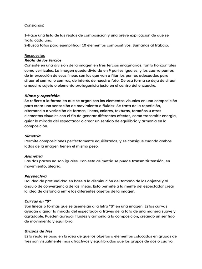 Reglas de Composición Ejemplos | PDF | Composición (artes visuales)