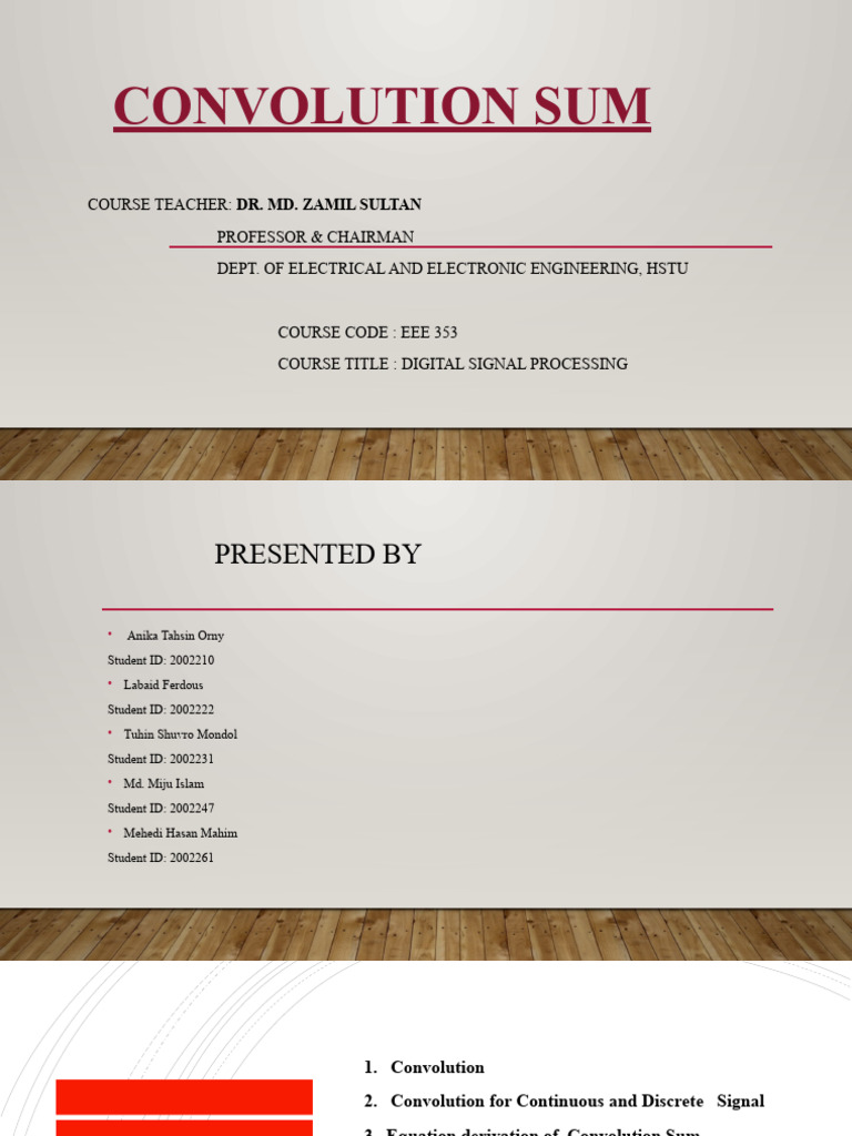 Presentation On | Download Free PDF | Convolution | Mathematical Objects