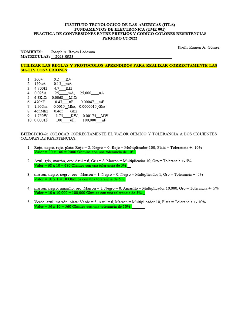 Practica Conversiones Pre Fijos y Cod Colores | PDF | Hojas de estilo en cascada | Percepción visual