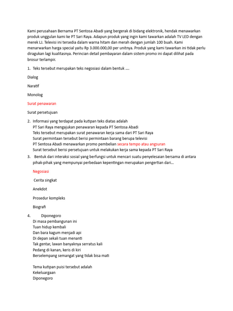 Latihan Soal PAS X Semester 2 | PDF