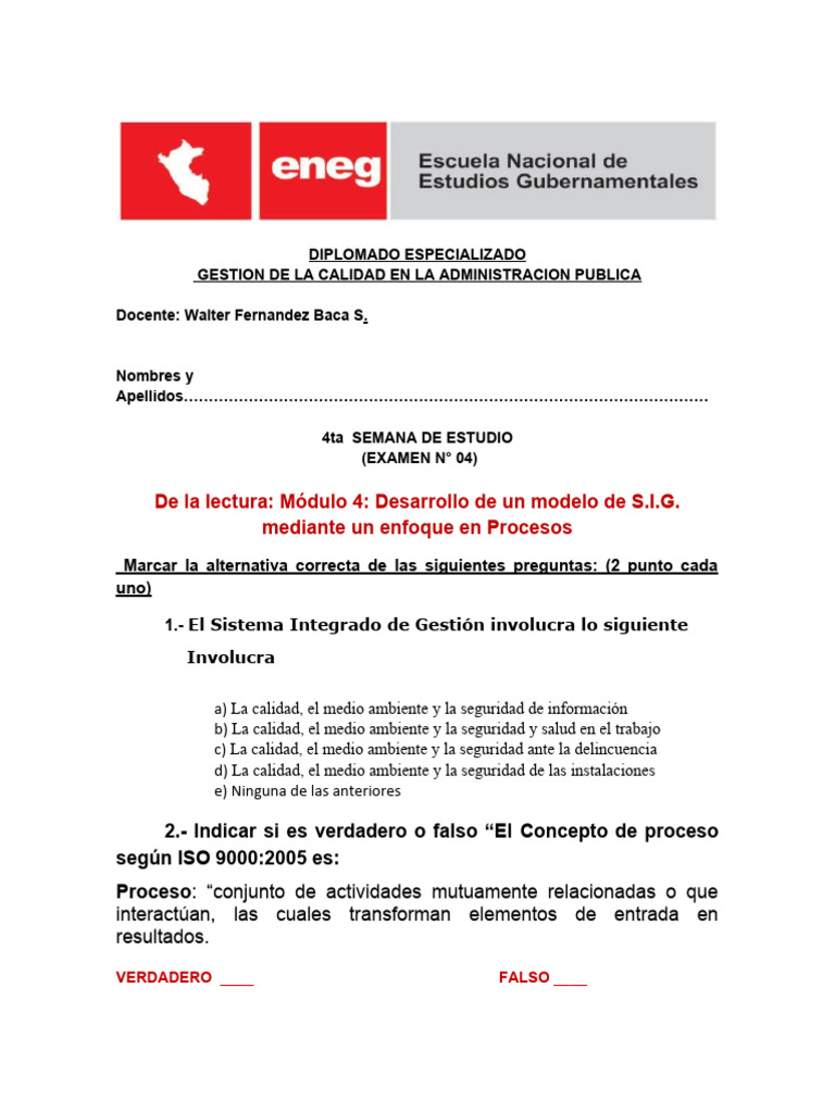Examen Modulo 4 Sesion 1 | PDF | Business