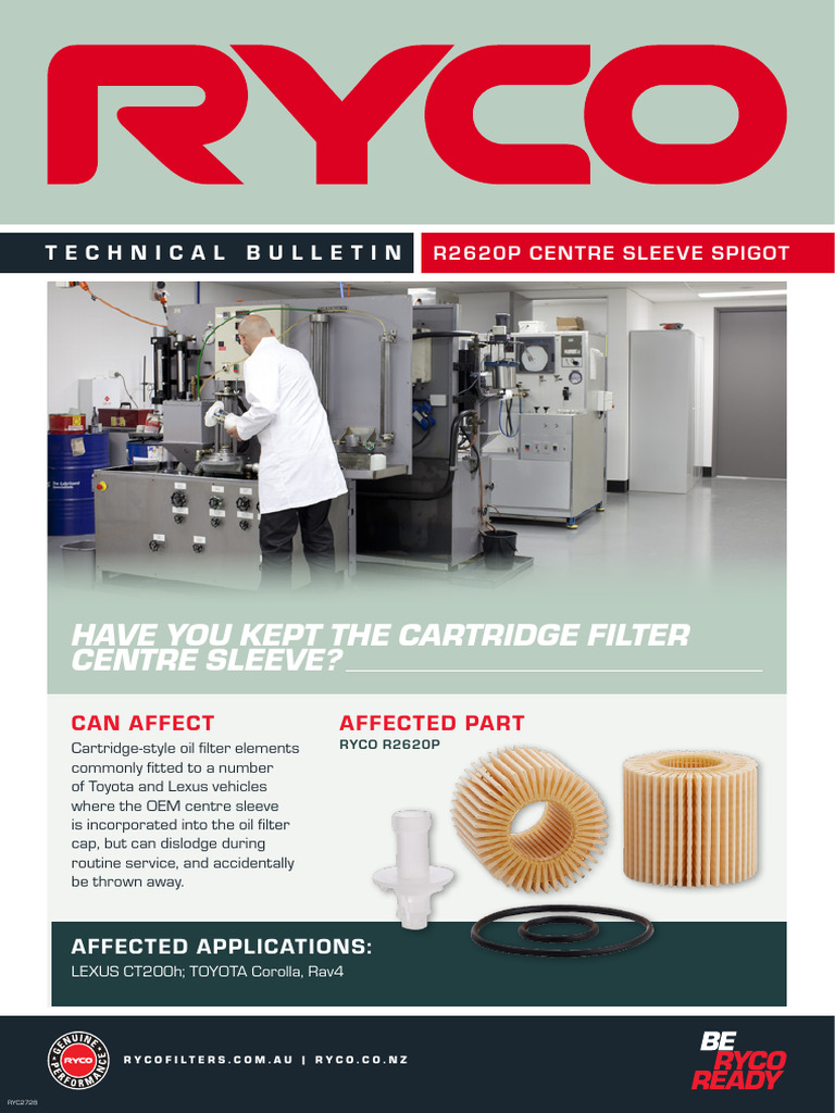 R2620P Centre Sleeve Spigot - Tech Bulletin | PDF | Toyota