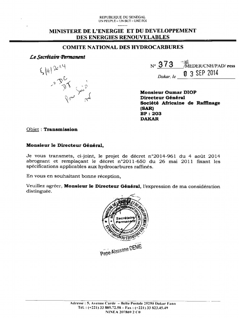 Projet Dã©cret 2014-961 | PDF