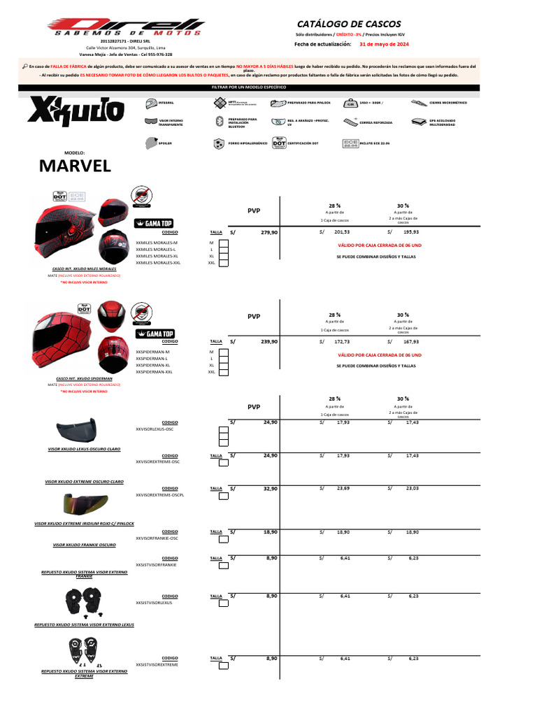 Catalogo Cascos - Xkudo-Yohe-Ls2-Ich - 31-05 | PDF
