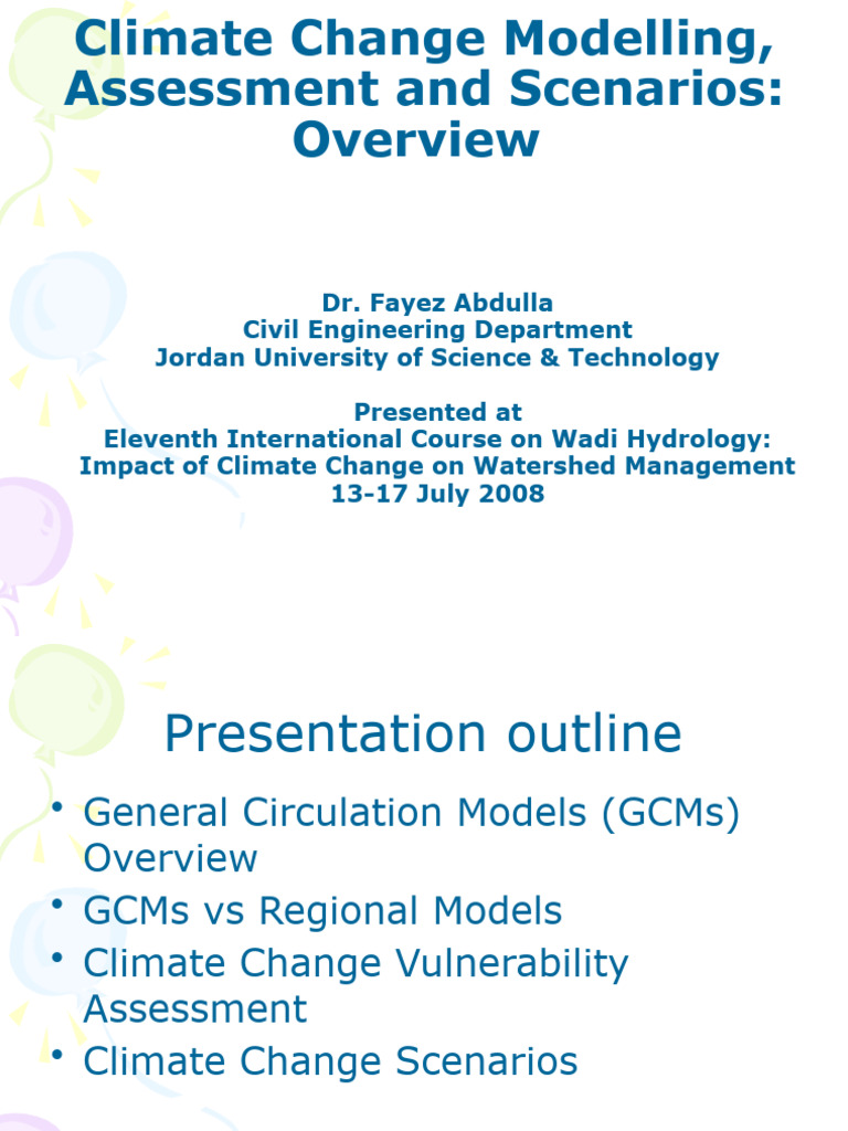 D.F Abdulla Climate Change GCM | PDF | General Circulation Model | Climate