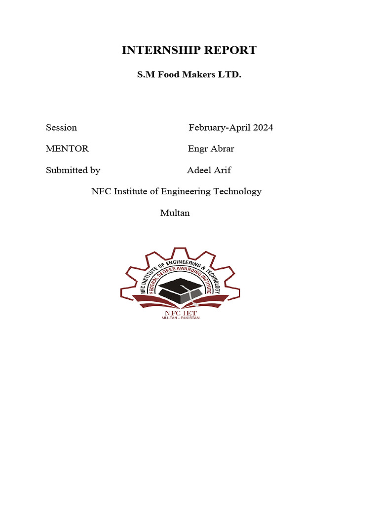 INTERNSHIP REPORT 1.2 | PDF | Extrusion