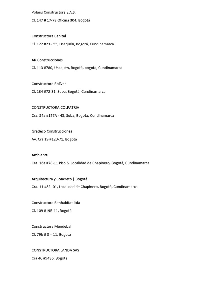 Empresa Constructoras y Direccion | PDF | Finanzas y dinero | Tecnología