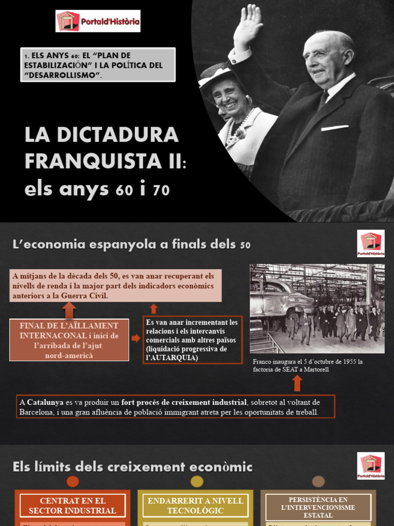 FRANQUISME II - Part 1 Pla Estabilización I Desarrollismo | PDF