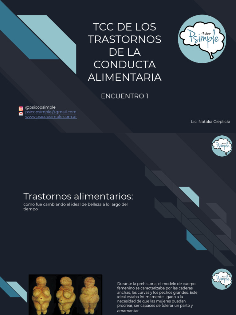 Encuentro 1 - TCC de Los TCA | PDF | Desorden alimenticio | Manual ...