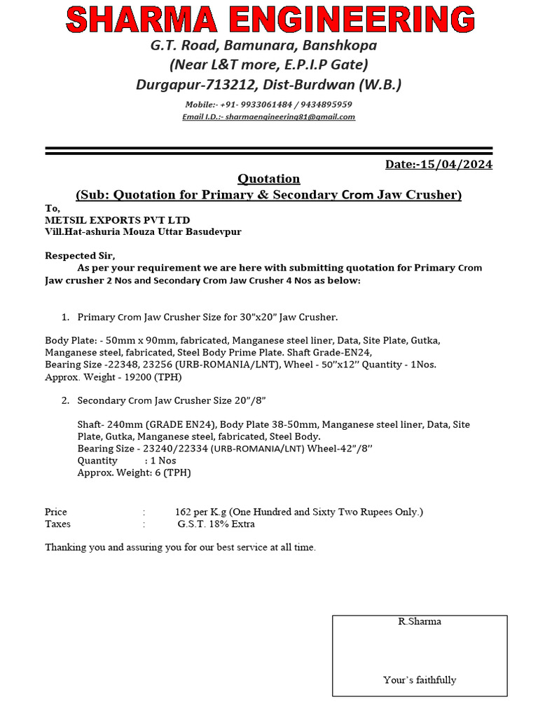 Metsil Exports PVT LTD | PDF