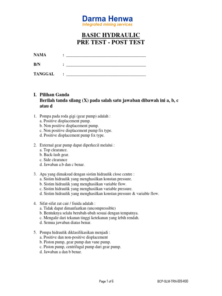 Soal Basic Hydraulic Rev | PDF