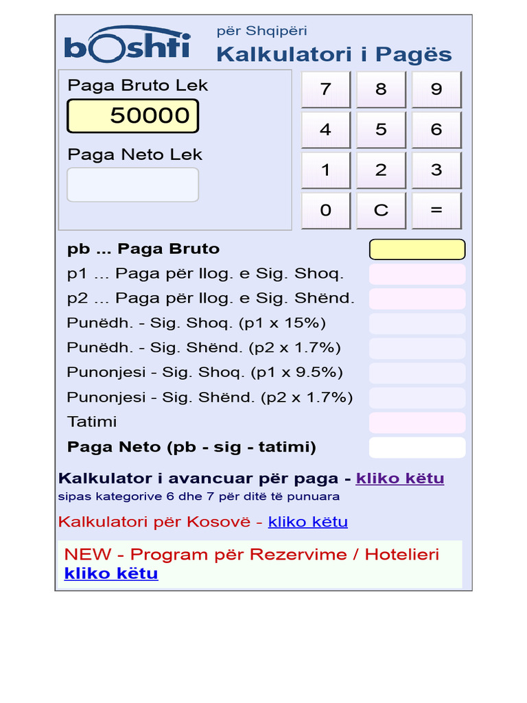 Kalkulatori I Pages - Llogaritja e Ndalesave | PDF