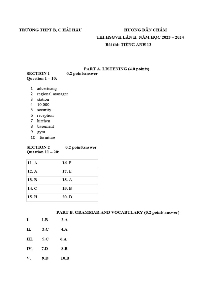 19B HDC - Thi-Thu HSG Captruong Lan2 B-C | PDF