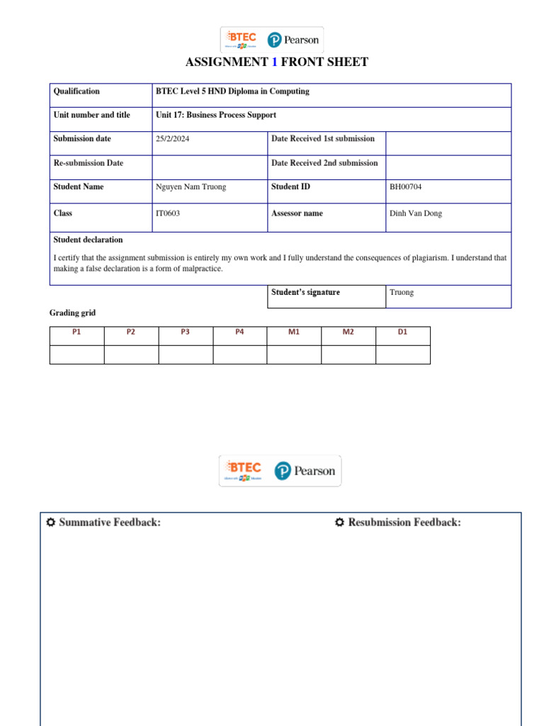 Report Asm1 1ST BPS Truongnn BH00704 | PDF | Computer Security | Security