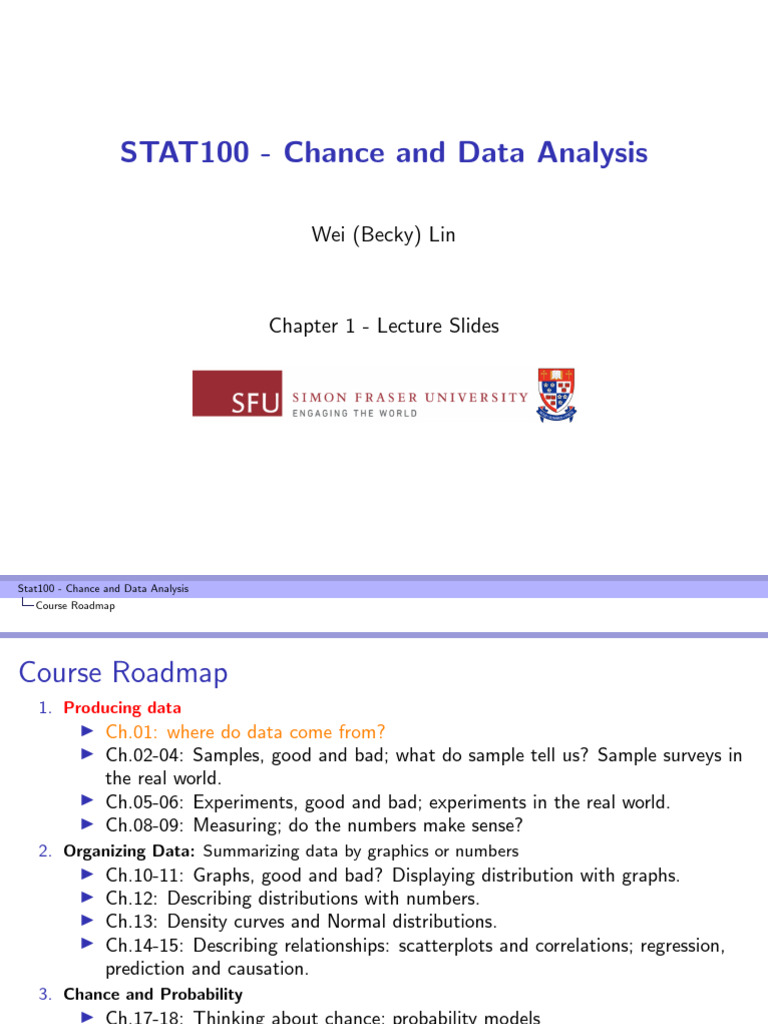 484 STAT100-Chapter01 | PDF | Experiment | Statistics