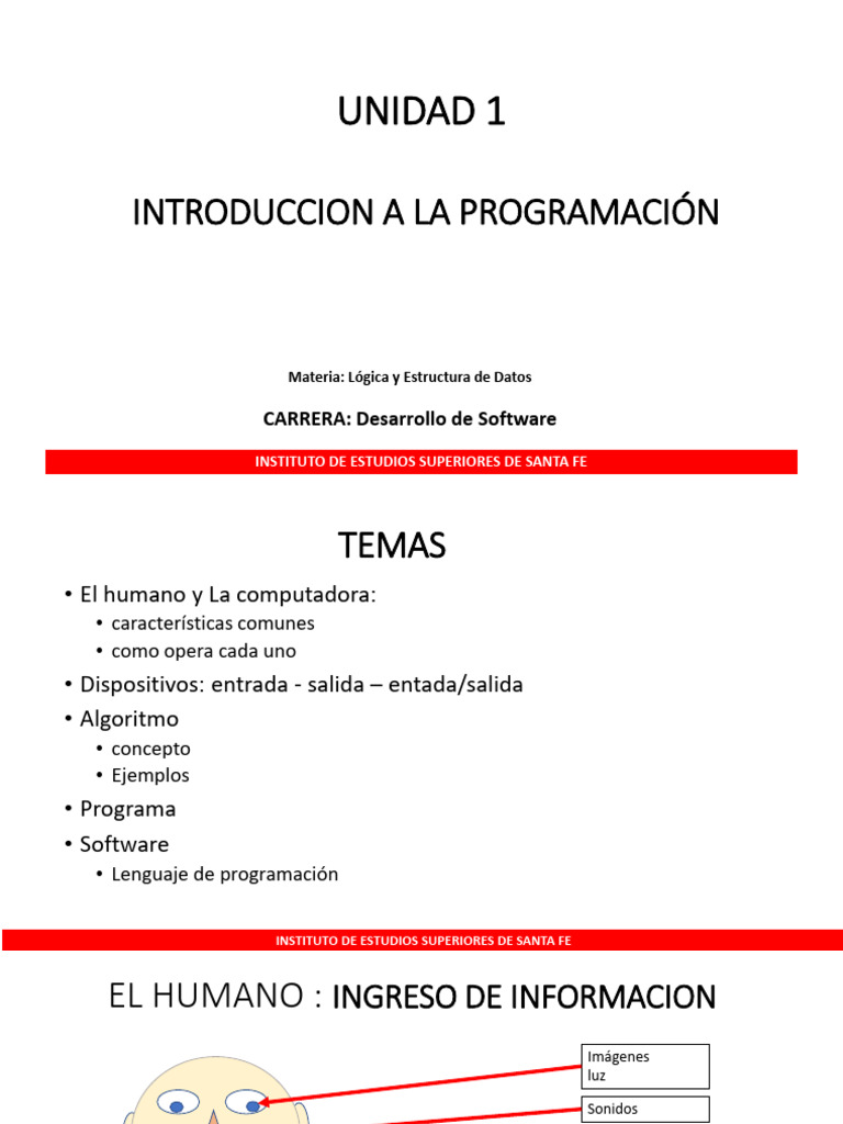Unidad 1 Clase 1 Algoritmo | PDF | Algoritmos | Lenguaje de programación