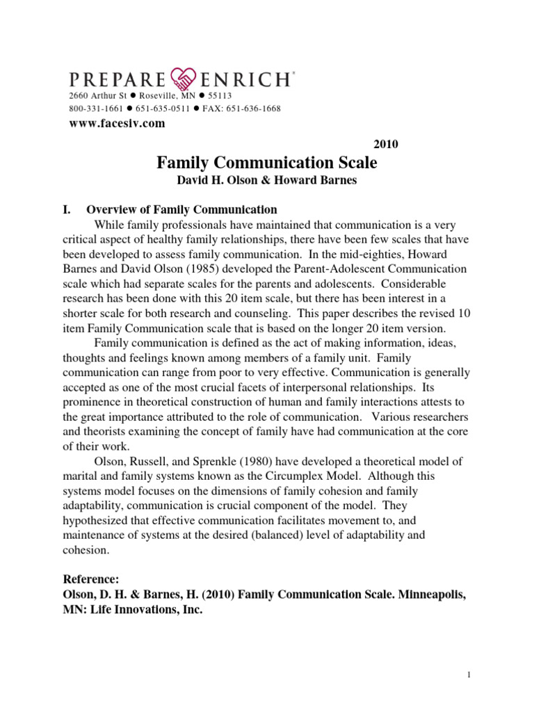 Family Communication | PDF | Communication | Psychological Concepts