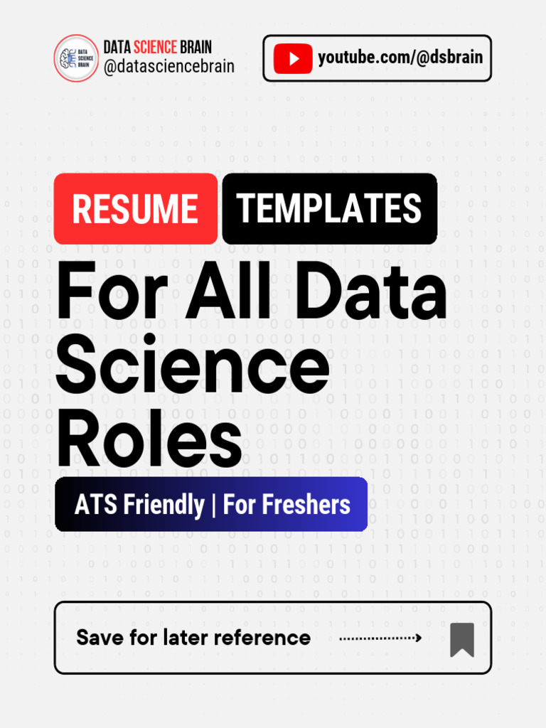 Resume Templates for All Data Science Roles | Download Free PDF | Data ...