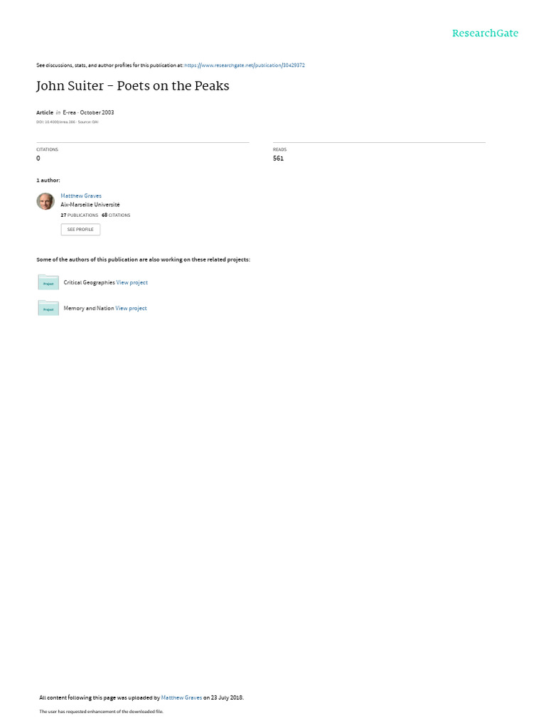 Suiter-PoetsonthePeaks Graves Erea-386 | PDF | Beat Generation | Jack ...