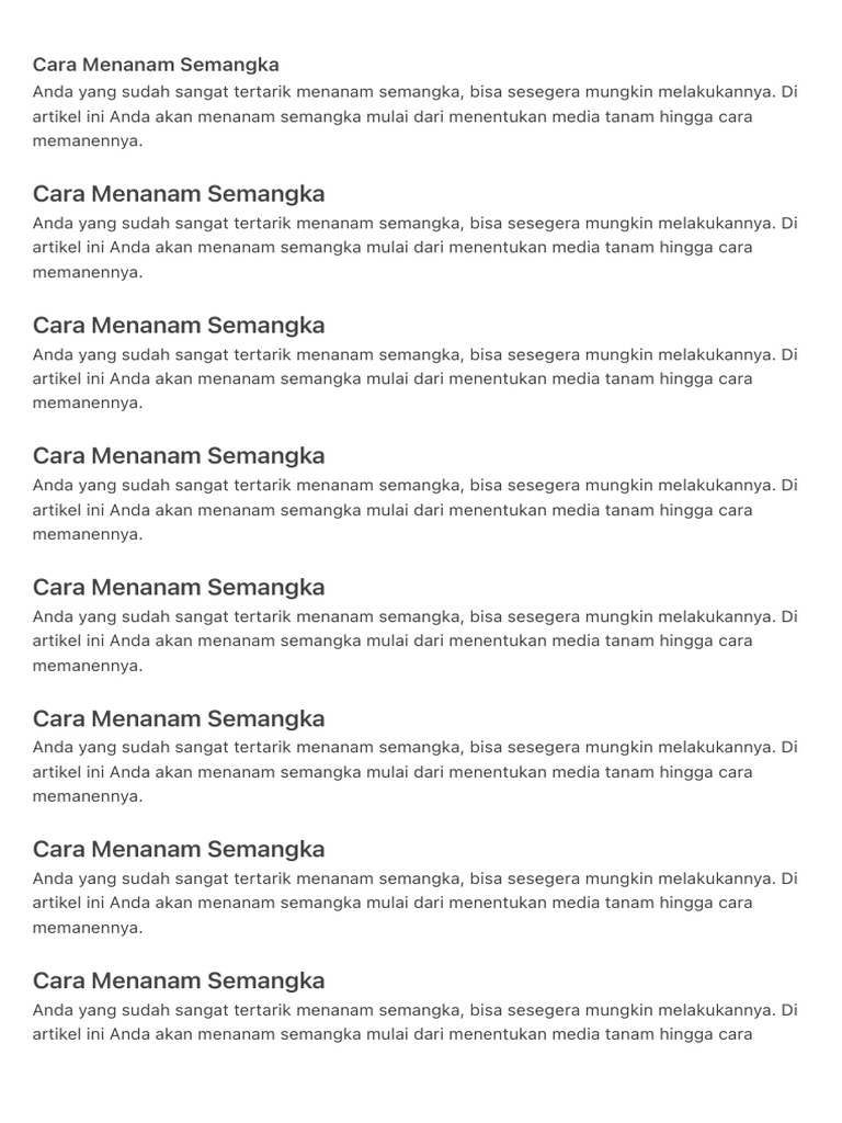 Cara Menanam Semangka | PDF