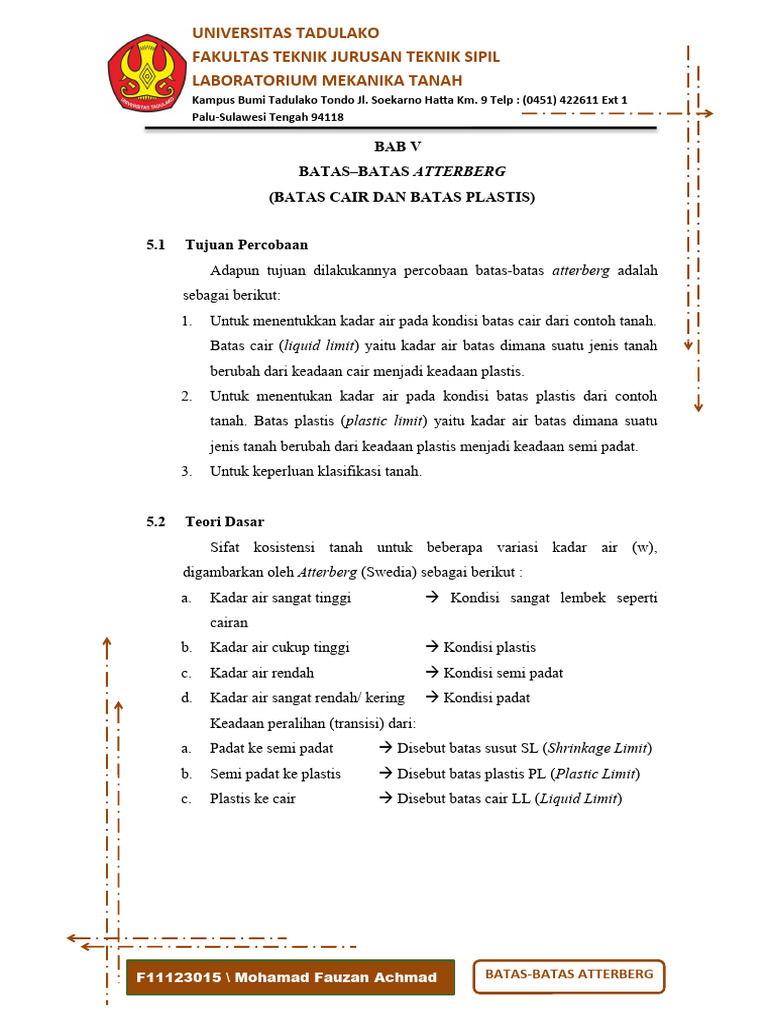Batas Atterberg dalam Mekanika Tanah | PDF