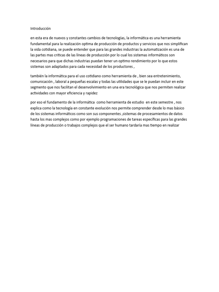 Introducción Informatica | PDF | Periférico | Hardware de la computadora