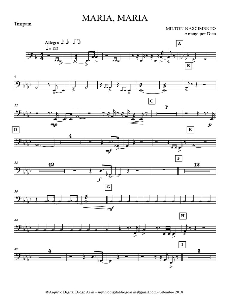 23 Maria Maria - DIOGO - Timpani | PDF