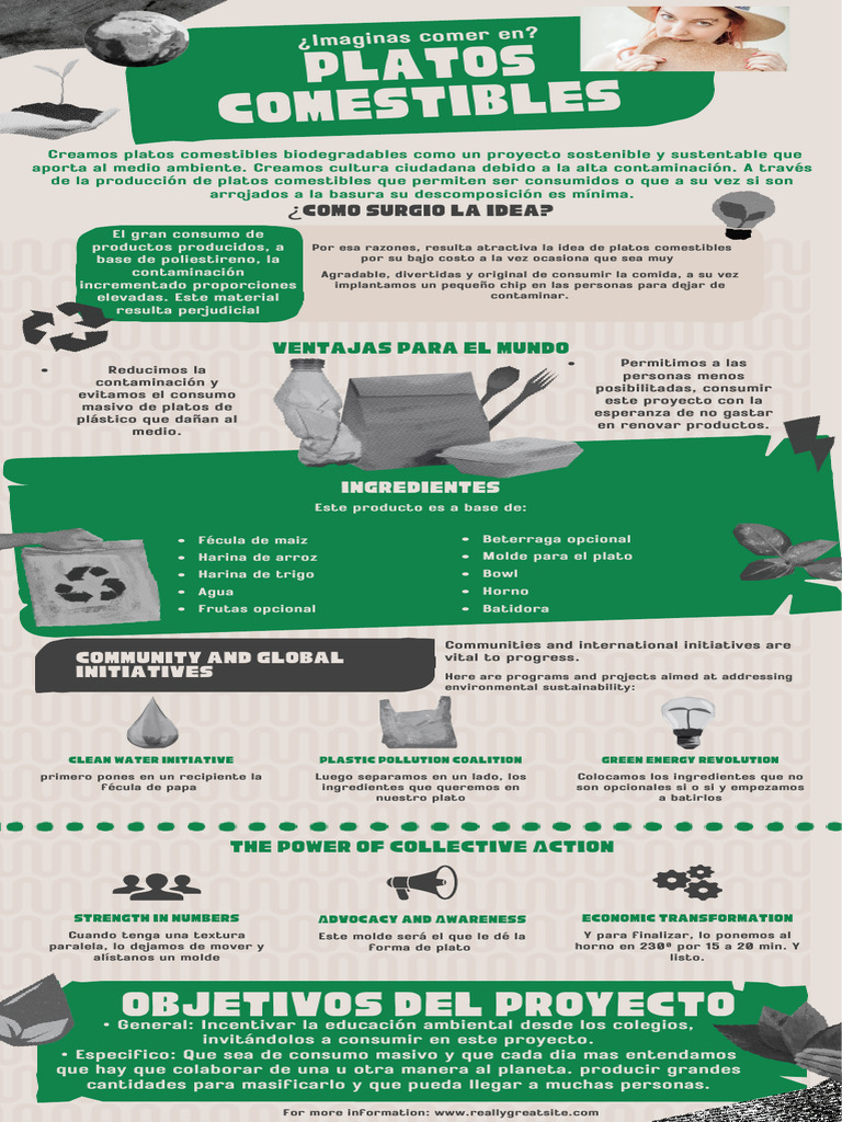 Green Modern Textured Environmental Sustainability Infographics | PDF