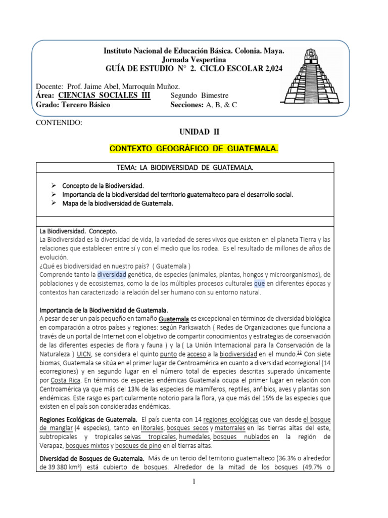 GUÍA DE ESTUDIO DE CIENCIAS SOCIALES III N° 2 TERCERO BÁSICO CICLO ... GUÍA DE ESTUDIO DE CIENCIAS SOCIALES III N° 2 TERCERO BÁSICO CICLO ...