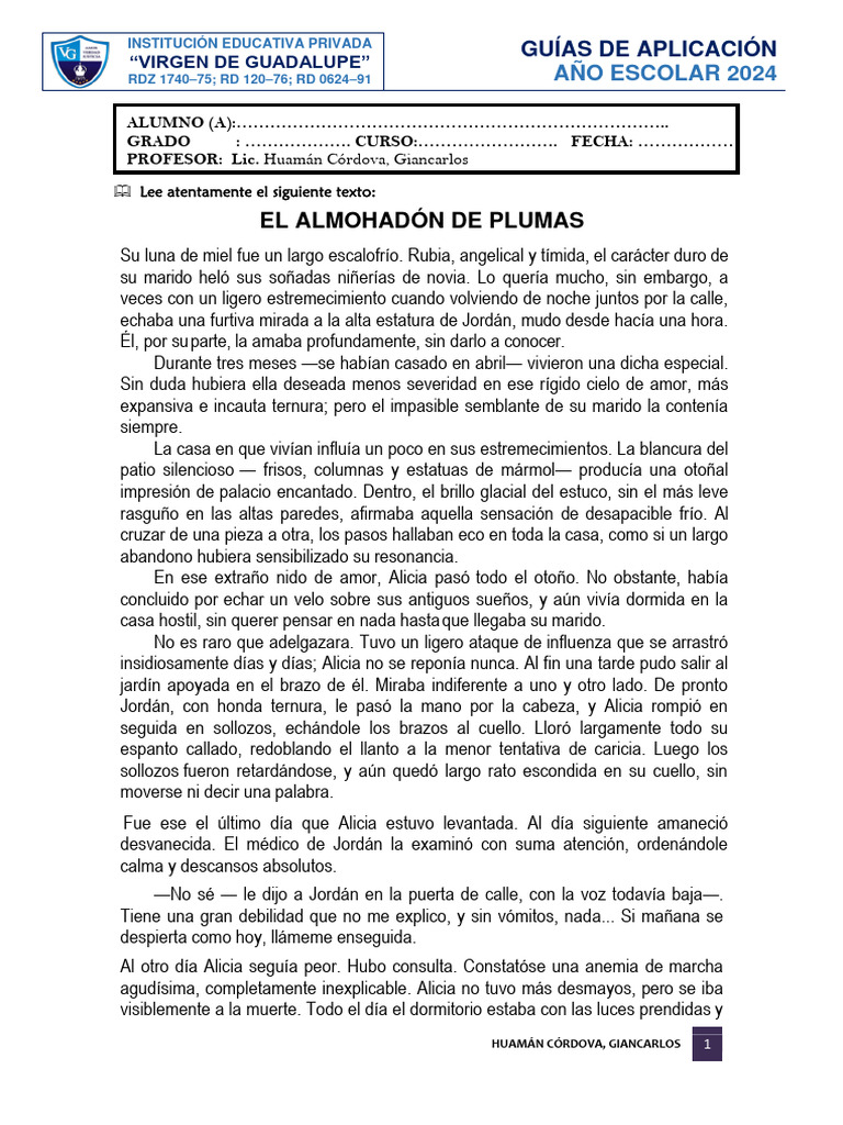 El Almohadon de Plumas | PDF