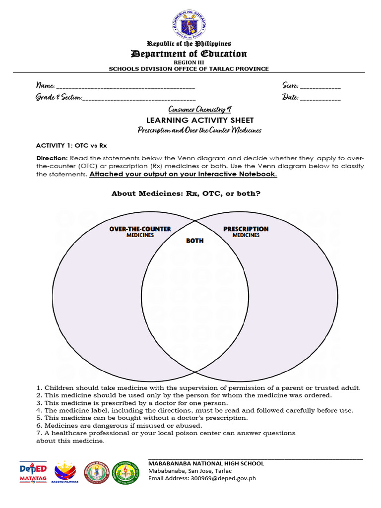 Q4 Conchem W3 Las | PDF | Over The Counter Drug | Drugs