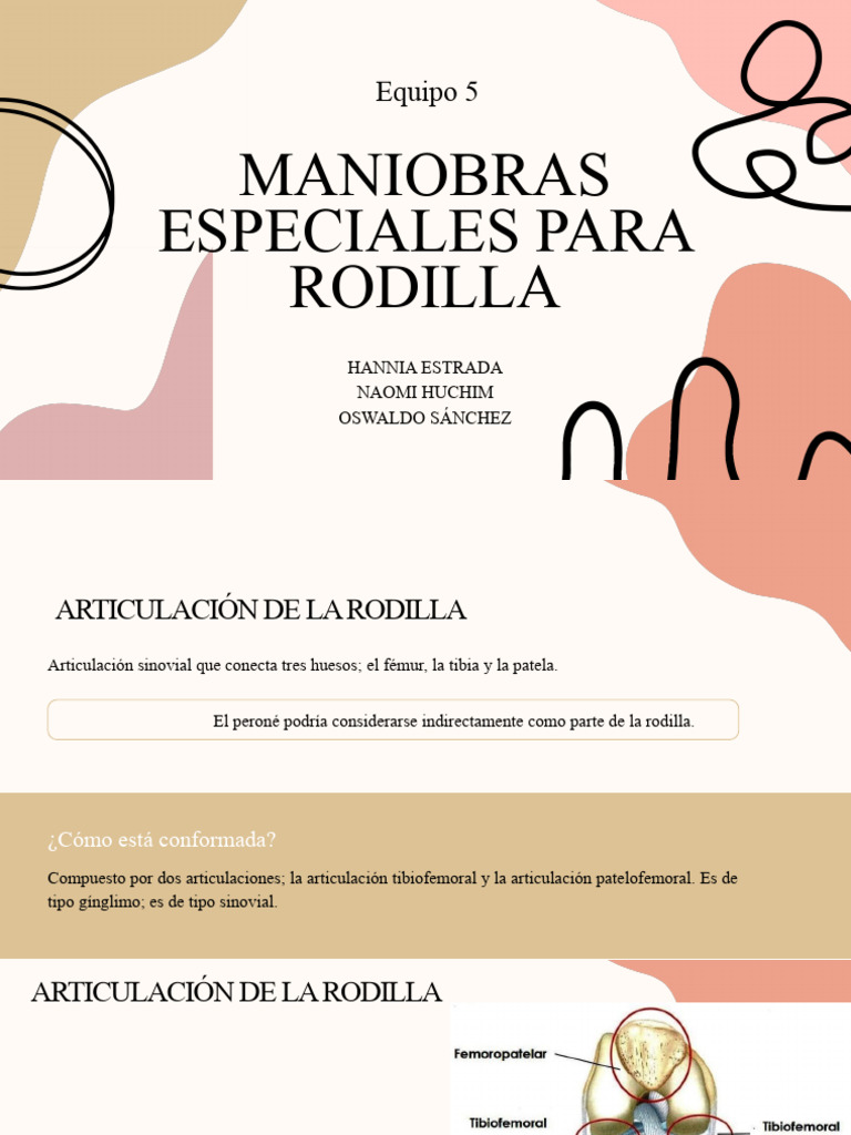 Maniobras Rodilla | PDF | Rodilla | Tobillo