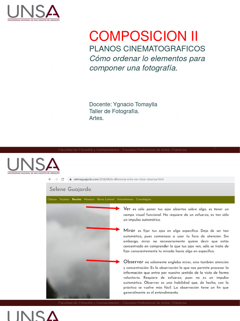 Composición Fotográfica en Cine | PDF | Composición (artes visuales)