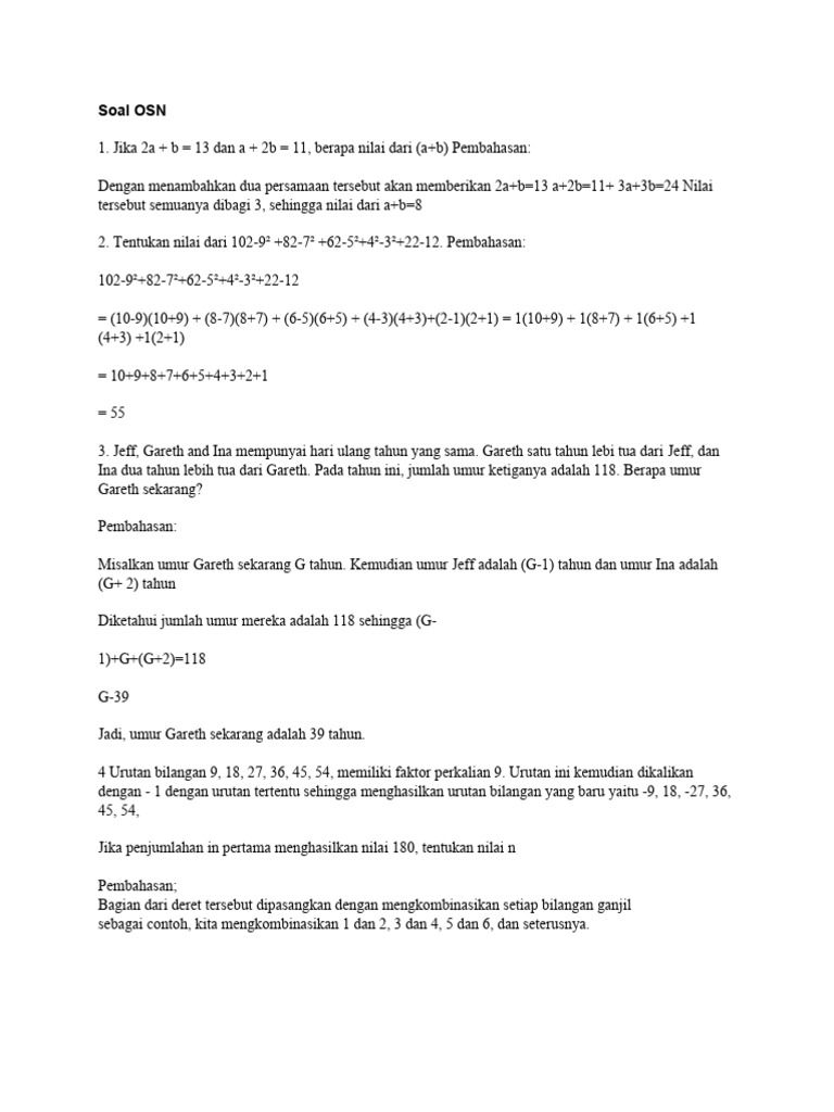 Soal OSN | PDF